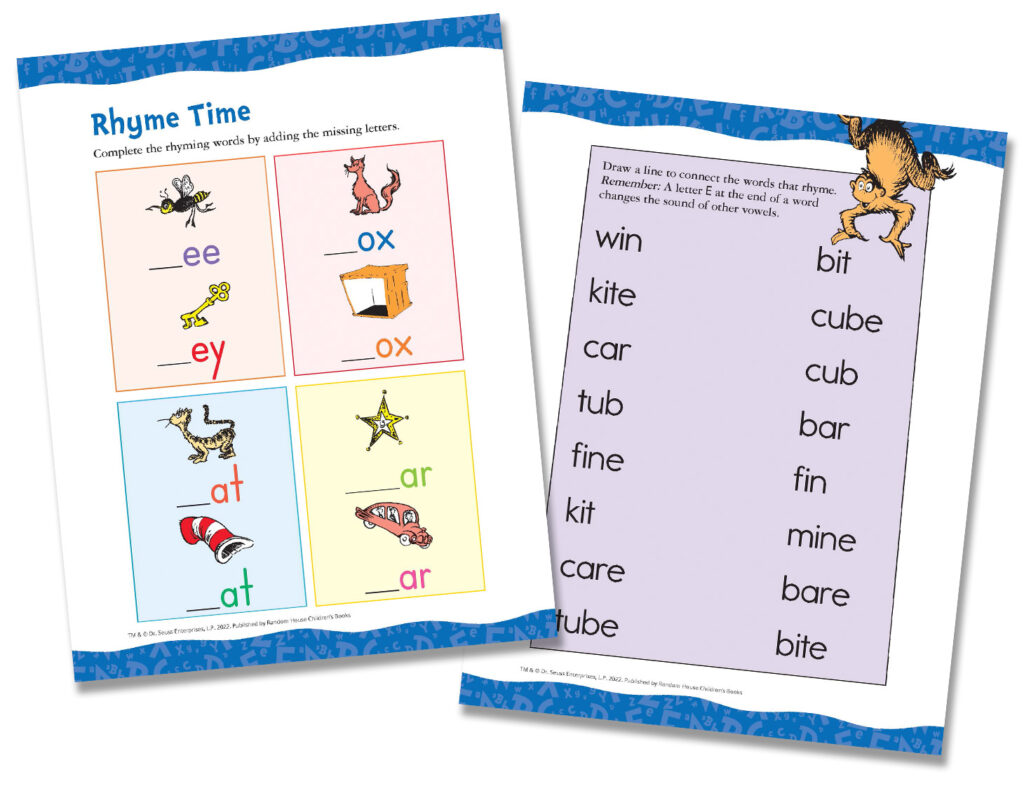 Rhyming Activity Packet - Seussville